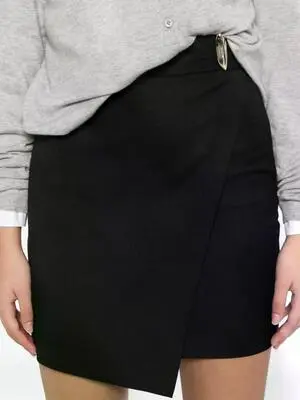 SIMONA CORSELLINI Wrap-style Asymmetric Mini Skirt - Black