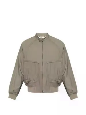 Emporio Armani Virgin Wool Zip-up Jacket - Grey