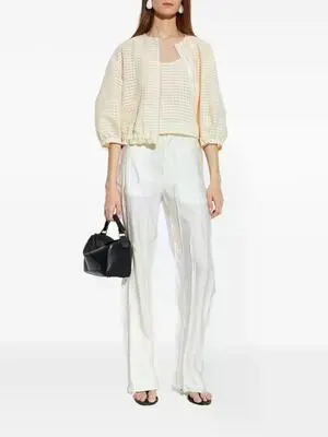 Emporio Armani Textured Scoop-neck Top