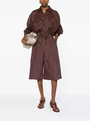 ISABELLE BLANCHE Cropped Shirt With Drawstring Hem
