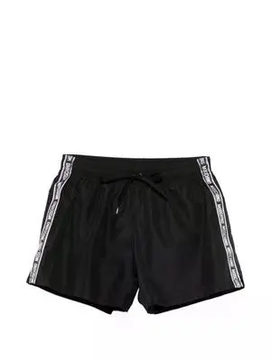 Moschino Logo-tape Swim Shorts - Black