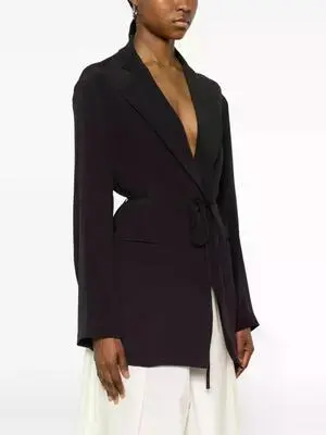 Sú Notched-lapel Tie-fastening Blazer