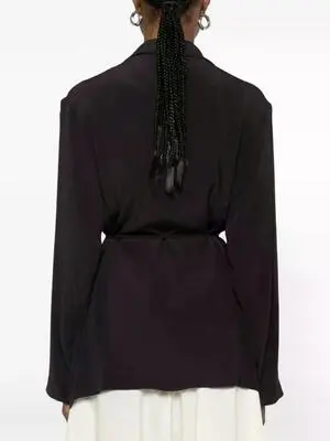 Sú Notched-lapel Tie-fastening Blazer