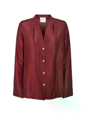 FORTE_FORTE Pleated Silk Shirt