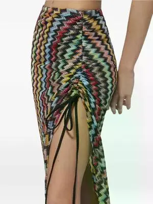 Missoni Zigzag-pattern Long Skirt - Black