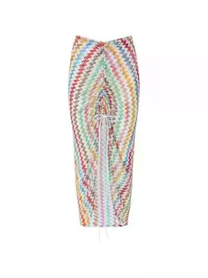 Missoni Zigzag-pattern Long Skirt - White