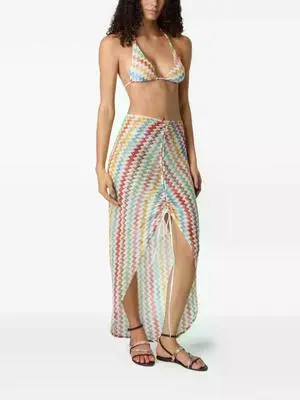 Missoni Zigzag-pattern Long Skirt - White