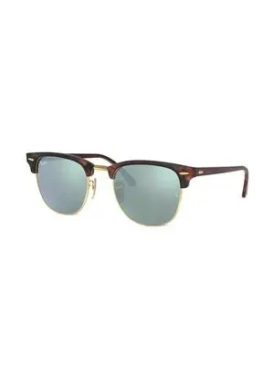 Ray-ban Clubmaster Branded Sunglasses - Silver