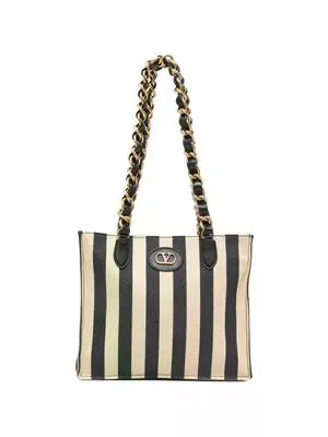 Valentino Garavani Vlogo Jacquard Shoulder Bag - Black