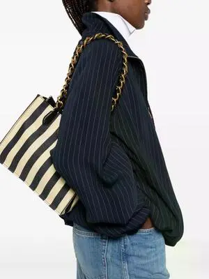 Valentino Garavani Vlogo Jacquard Shoulder Bag - Black