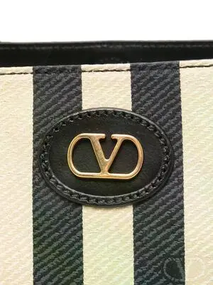 Valentino Garavani Vlogo Jacquard Shoulder Bag - Black