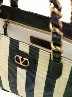 Valentino Garavani Vlogo Jacquard Shoulder Bag - Black