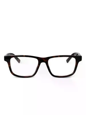 Gucci Rectangle-Frame Glasses Brown