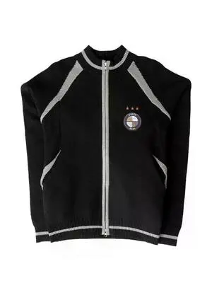 PATTA Logo Jacquard Zip-up Cardigan - Black