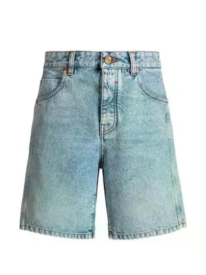 Balmain Light Denim Bermuda Shorts - Blue
