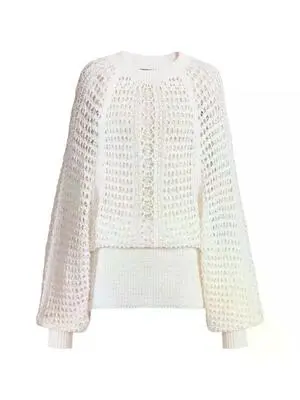 Balmain Crochet Lace Mini Dress - Neutrals