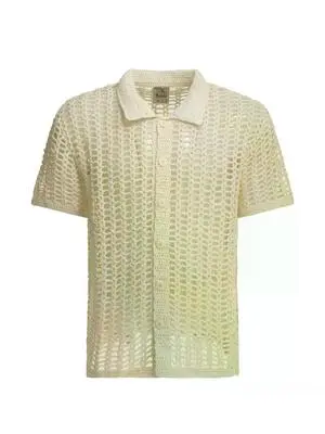 RAKKI Crochet-knit Short-sleeve Shirt