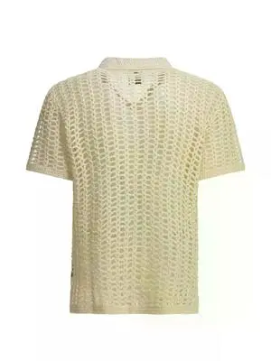 RAKKI Crochet-knit Short-sleeve Shirt