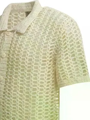 RAKKI Crochet-knit Short-sleeve Shirt