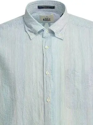 B.D.BAGGIES Bradford Seersucker Striped Shirt - Blue
