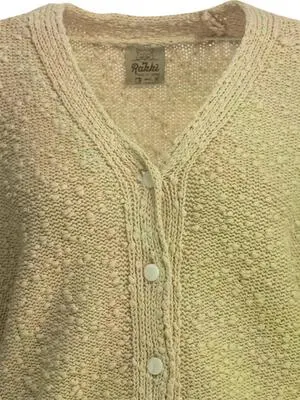 RAKKI B.b. Bobble-knit V-neck Cardigan - Neutrals