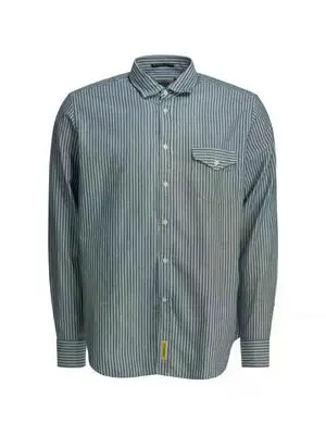 B.D.BAGGIES Bradford Striped Cotton Shirt - Blue