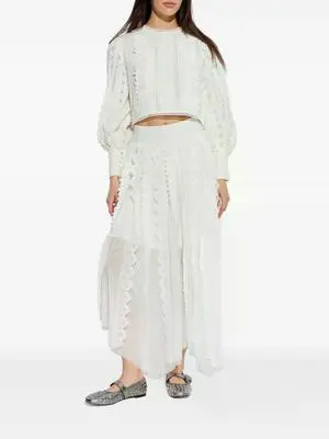 ALLSAINTS Hart Balloon-sleeve Lace Top - White