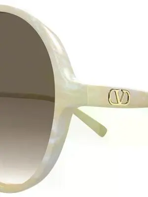 Valentino Garavani Vlogo Round-frame Sunglasses