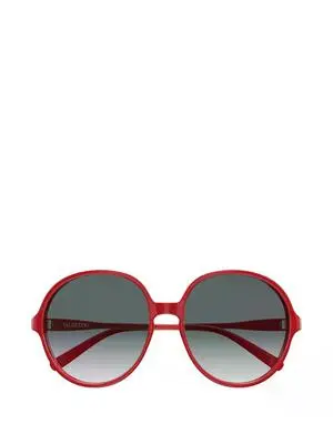 Valentino Garavani Vlogo Round-frame Sunglasses - Red