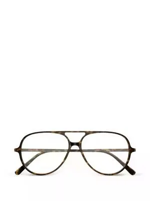 Valentino Garavani Vlogo Aviator Glasses - Brown
