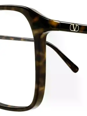 Valentino Garavani Vlogo Tortoise-shell Eyeglasses