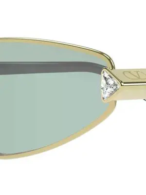 Valentino Garavani Vlogo Crystal-embellished Sunglasses