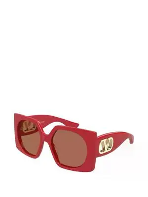 Valentino Garavani Vlogo Geometric Sunglasses - Red