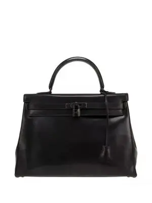 Hermès 2010 Kelly So Leather Handbag - Black