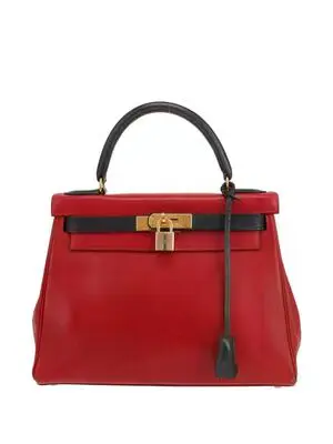Hermès 1993 Kelly 28 Leather Handbag - Red