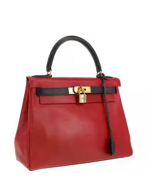 Hermès 1993 Kelly 28 Leather Handbag - Red