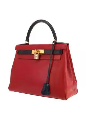 Hermès 1993 Kelly 28 Leather Handbag - Red