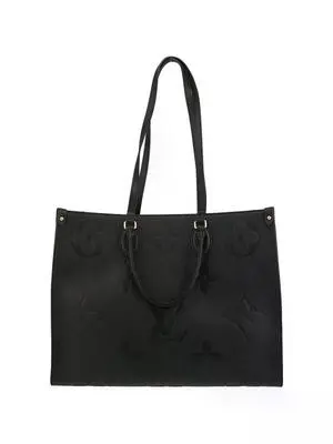 LOUIS VUITTON Monogram Empreinte Onthego Leather Tote Bag - Black