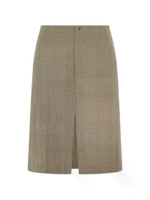6397 Check-pattern A-line Skirt