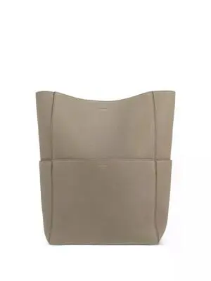 Celine 2010s Sac Sangle Grained Shoulder Bag - Neutrals
