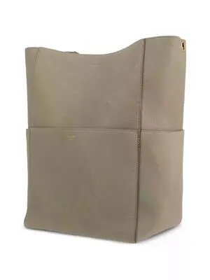 Celine 2010s Sac Sangle Grained Shoulder Bag - Neutrals
