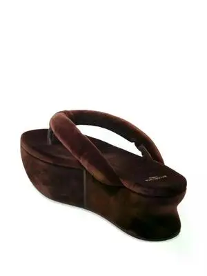 Balenciaga Velvet-effect Platform Sandals