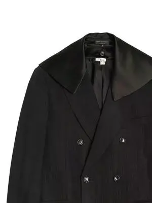 Comme Des Garçons Double-breasted Pinstripe Jacket