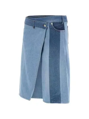 Coperni Patchwork Denim Wrap Skirt