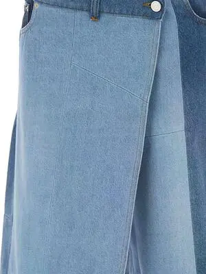 Coperni Patchwork Denim Wrap Skirt