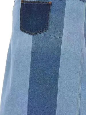 Coperni Patchwork Denim Wrap Skirt