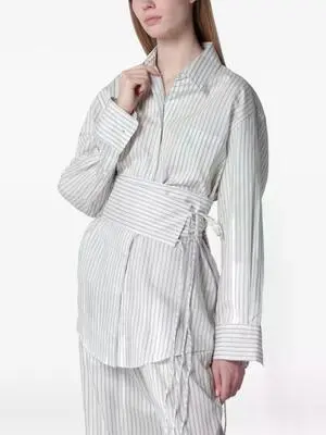 RÓHE Striped Belted Shirt