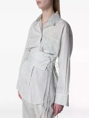 RÓHE Striped Belted Shirt