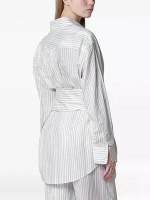 RÓHE Striped Belted Shirt