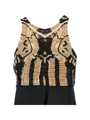 Diane Von Furstenberg Macramé-panel Sleeveless Maxi Dress